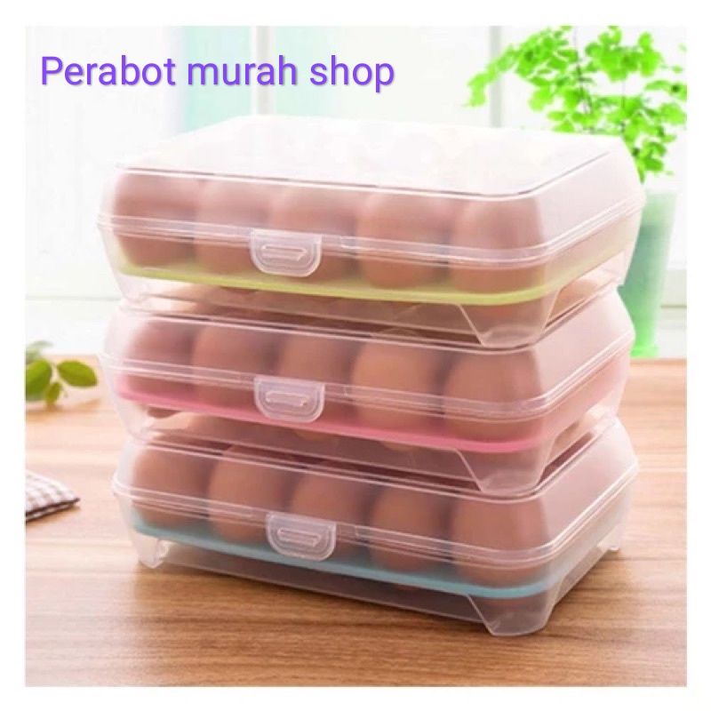 Jual Box telur/kotak telur 15 lubang/tempat penyimpanan telur | Shopee ...