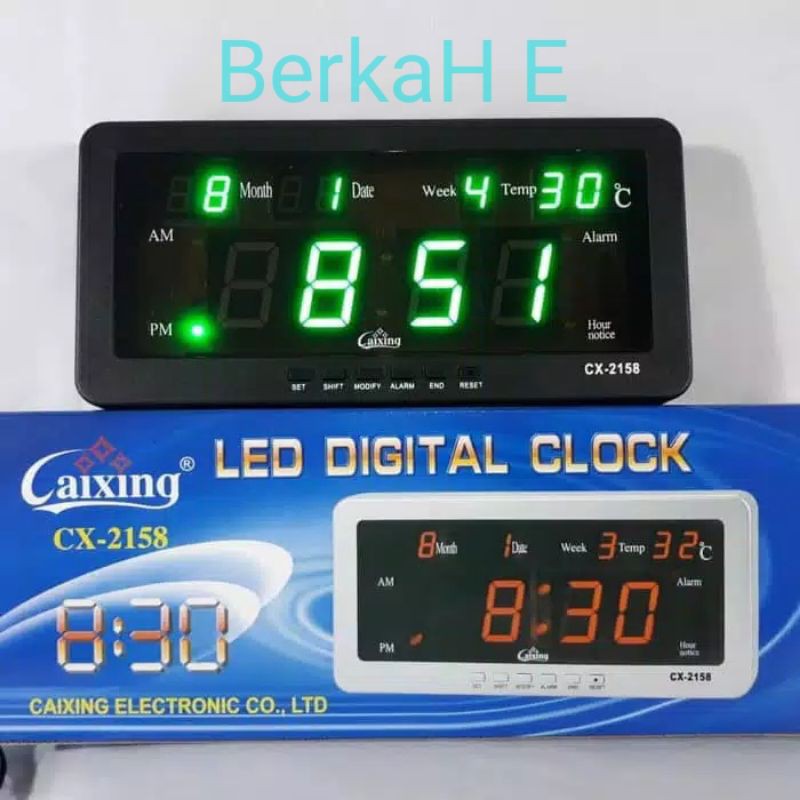 Jual Jam Dinding atau Meja Digital LED CX-2158 ( Hijau ) | Shopee Indonesia