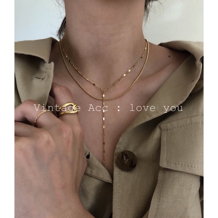 Jual Town Shell - 87. Eunji Premium Korean Stack Necklace / Kalung ...