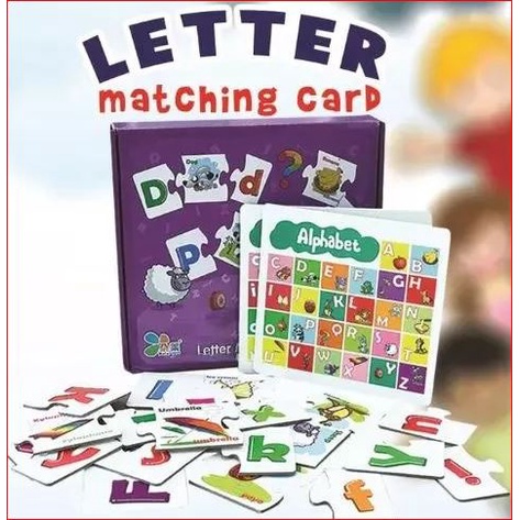 Jual Letter Matching Card Puzzle Spelling Game Flashcard Belajar ...