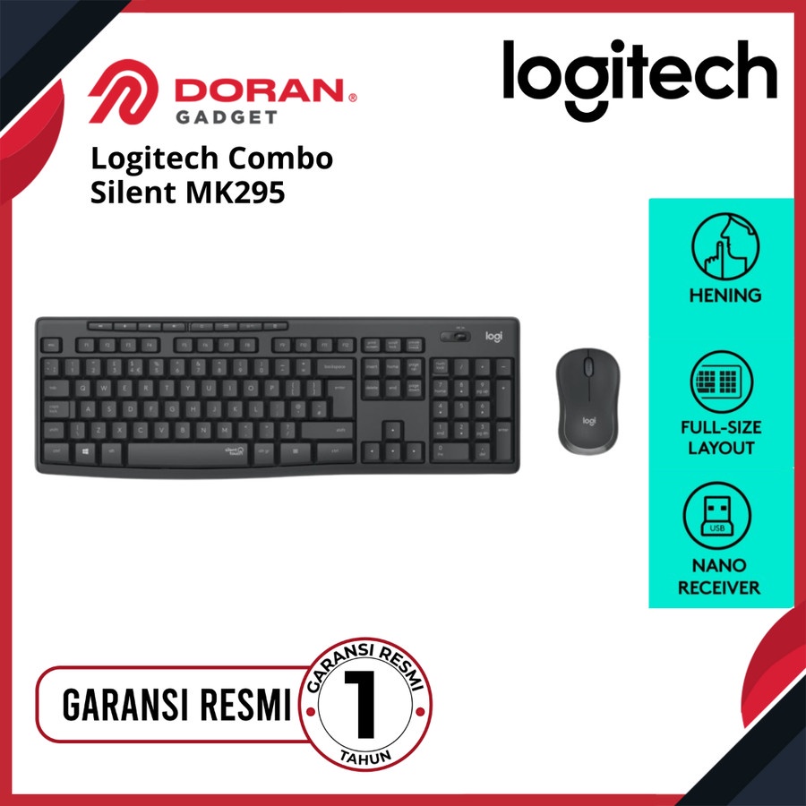 Jual Logitech MK295 Silent Wireless Combo With Silent Touch - Garansi ...