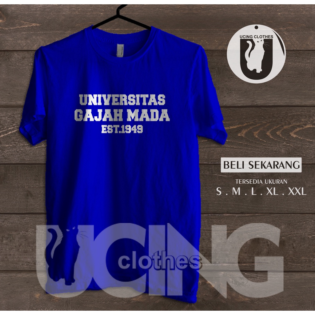 Jual Kaos Baju Kampus UGM Universitas Gadjah Mada 1949 Kaos Distro ...