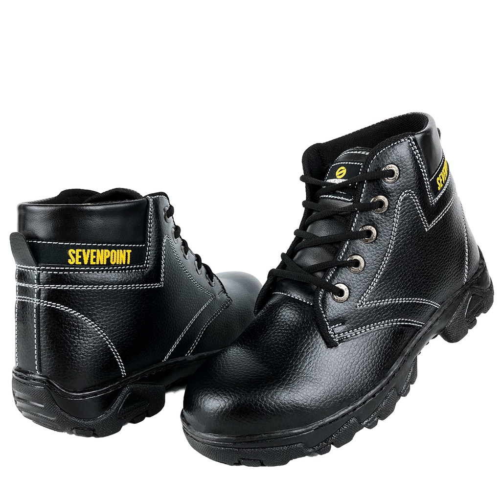 Jual Sepatu Safety Pria Wanita Boots Original Sevenpoint Septy Septi Shoes Sefty Ujung Besi ...