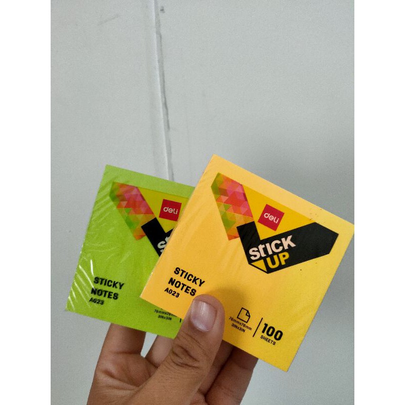 Jual Sticky Notes merk Deli isi 100 lembar - A023 | Shopee Indonesia