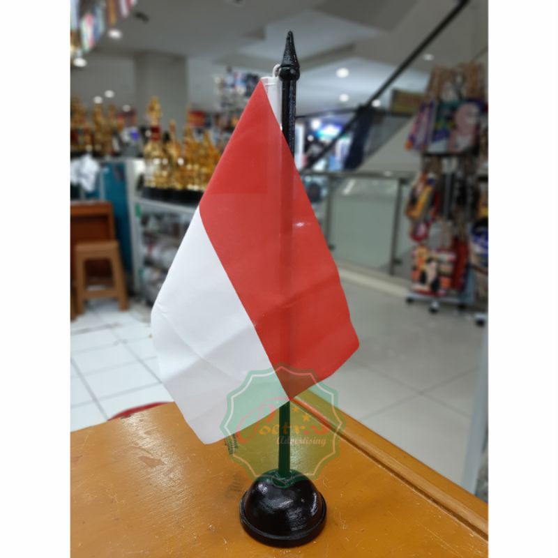 Jual Bendera Meja Indonesia Plus tiang Kayu | Shopee Indonesia