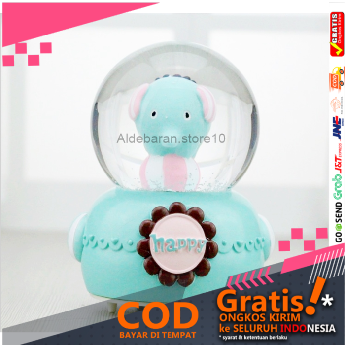 Jual Snowball Snowglobe Music Lamp / Bola Kaca Kristal snow ball snow ...