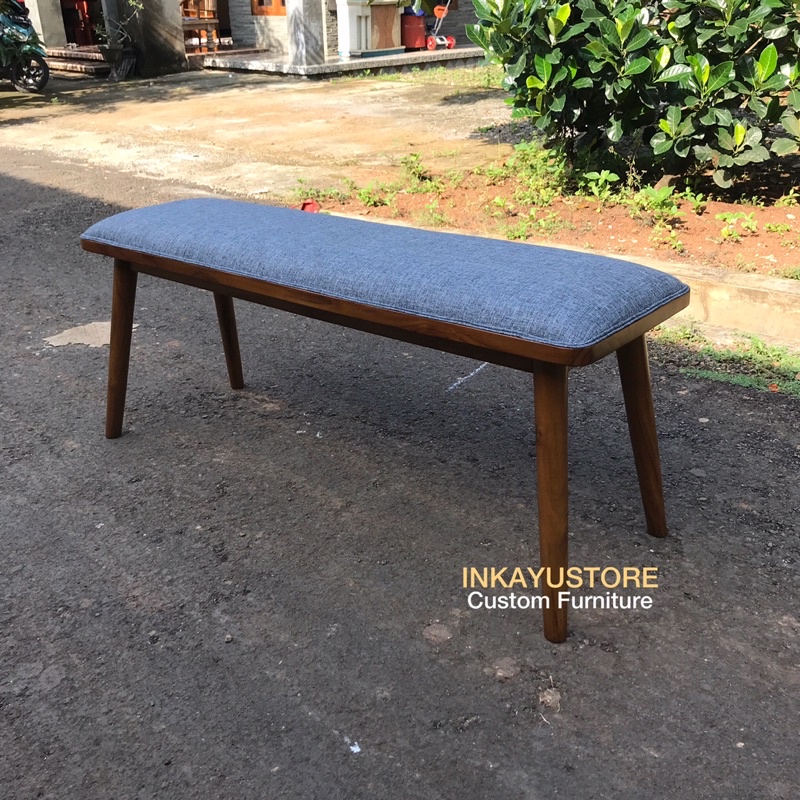 Jual BANGKU JATI MINIMALIS JOK EMPUK | BENCH KAYU JATI BUSA EMPUK ...