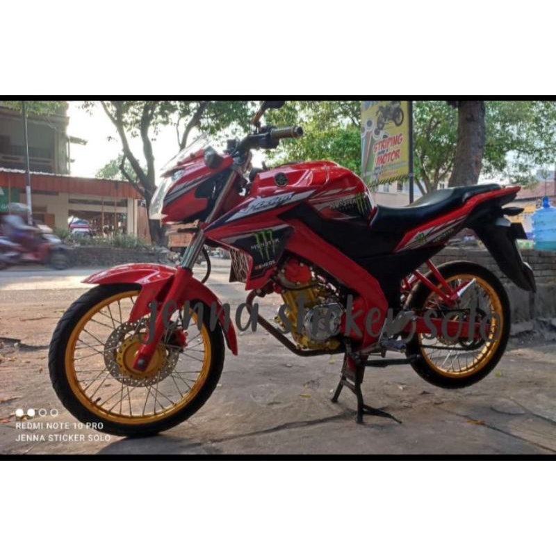 Jual Striping Lis Stiker Variasi Yamaha Vixion Terbaru NVL Monster Energi Striping Lis Stiker ...