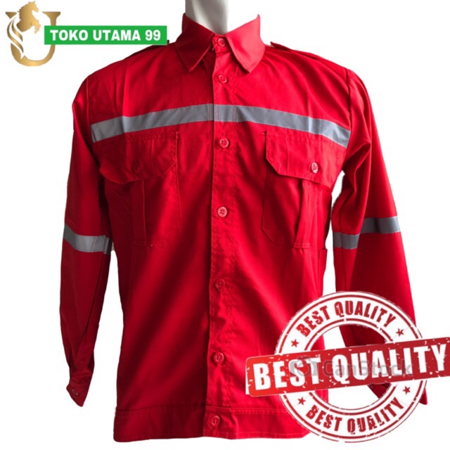 Jual Baju safety merah scotlight - seragam safety merah scotlight ...