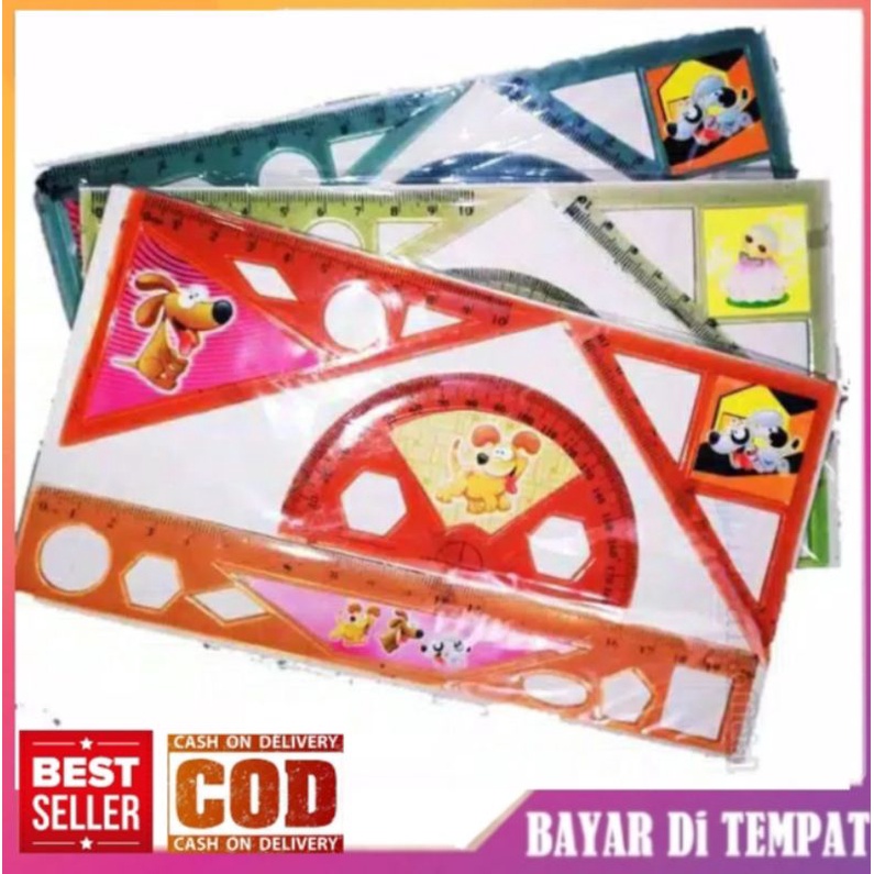 Jual Penggaris set murah isi 4 macam | Shopee Indonesia