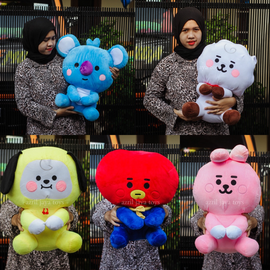 Jual Boneka BT21 Cute baby Sitting Jumbo Duduk Ukuran 65cm Bahan Halus ...