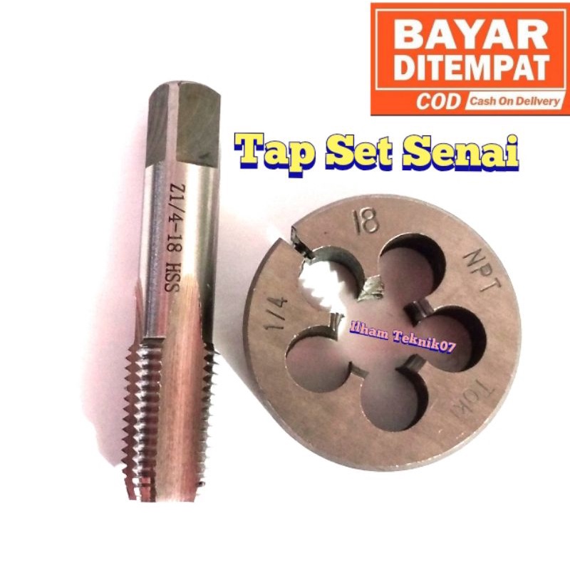 Jual tap Nepel set senai tap pipa set senai tap NPT set SENAY tap 1/4x18 NPT set | Shopee Indonesia