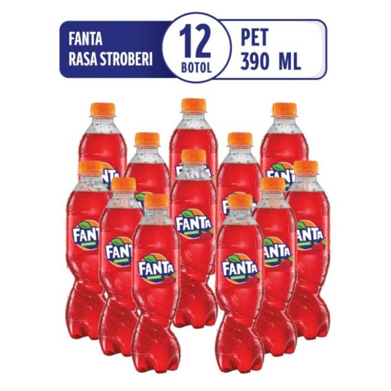 Jual Fanta Strawberry 390ml isi 12botol | Shopee Indonesia