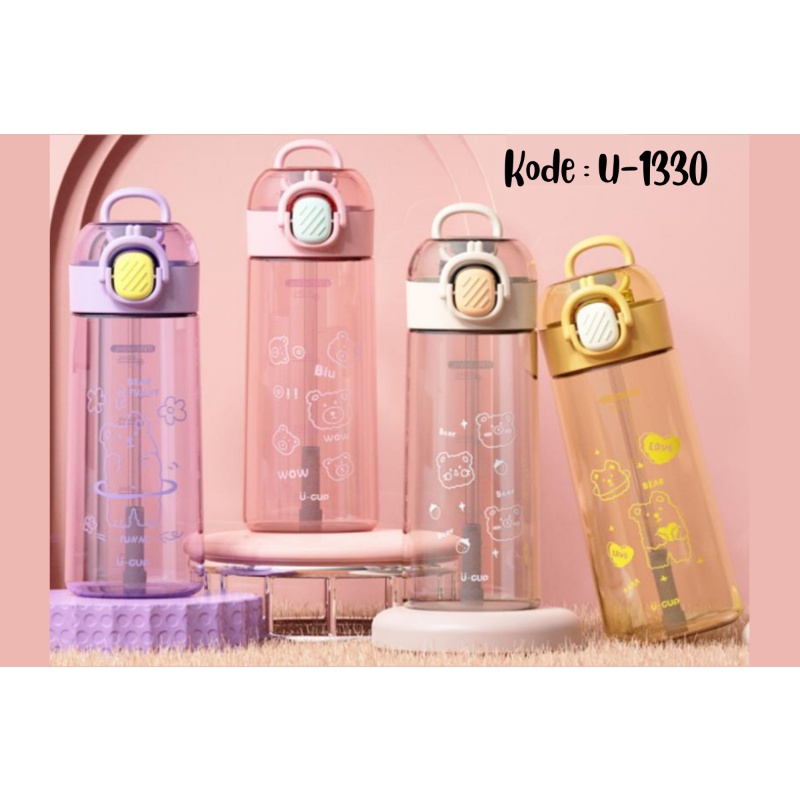 Jual KJ!! BOTOL MINUM SPORT WARNA PASTEL LUCU BOTOL MINUM TRANSPARAN U ...