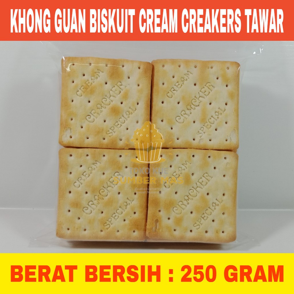 Jual Khong Guan Cream Crackers 250 gr | Biskuit Kiloan | Cemilan jadul ...