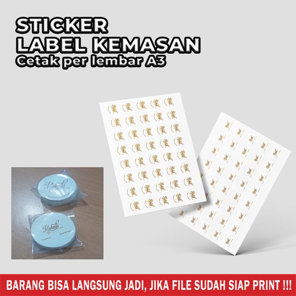 Jual Cetak Sticker Label Kemasan Full Colour BAGUS MURAH CEPAT | Shopee ...