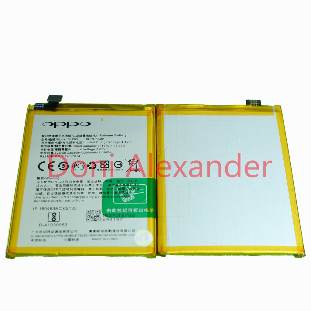 Jual BATERAI BATRE OPPO F3 OPPO F5 BLP-631 ORIGINAL | Shopee Indonesia