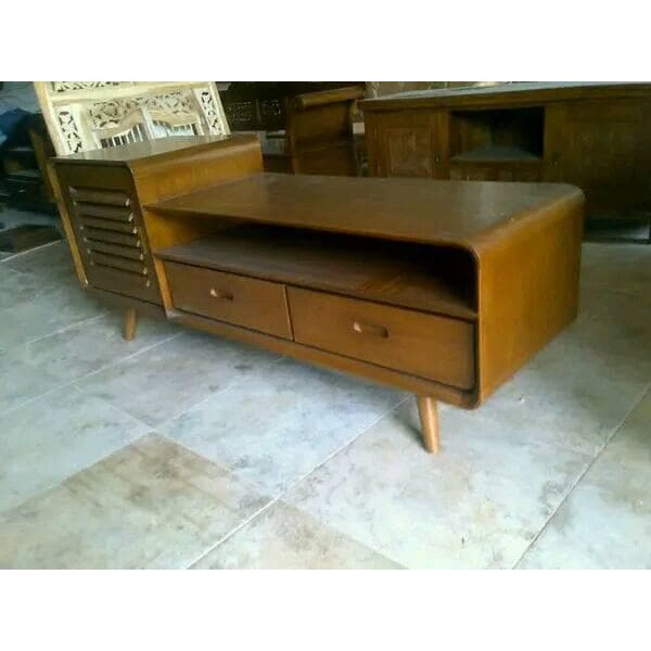 Jual Lemari pajangan atau bufey kabinet rak tv jati jepara retro ...