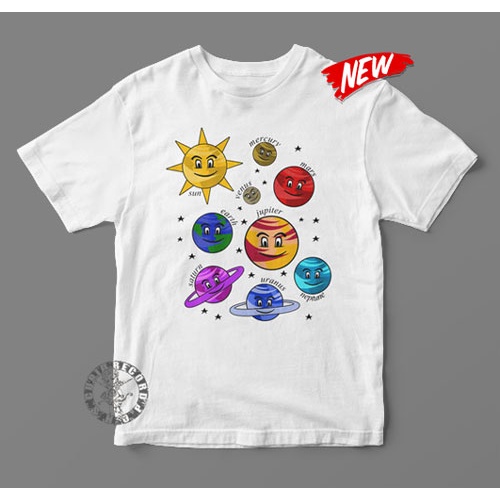 Jual Kaos Anak Solar system Baju Anak Solar system planet earth sun DTG ...