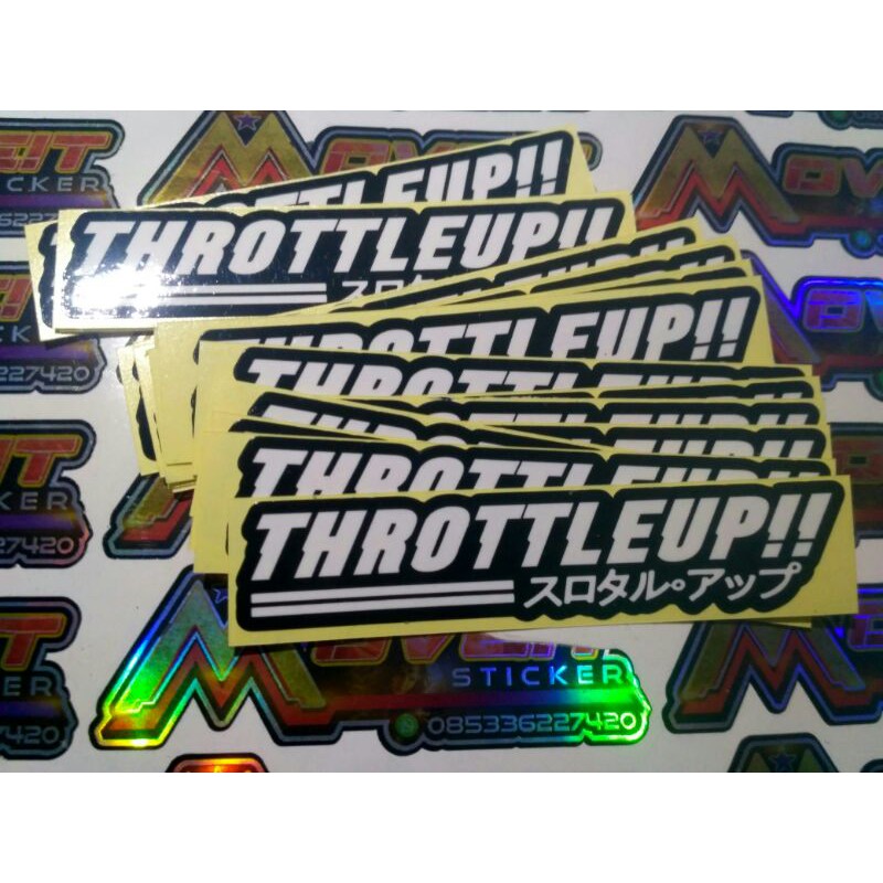 Jual Sticker Throttle Up Print & Cut | Shopee Indonesia