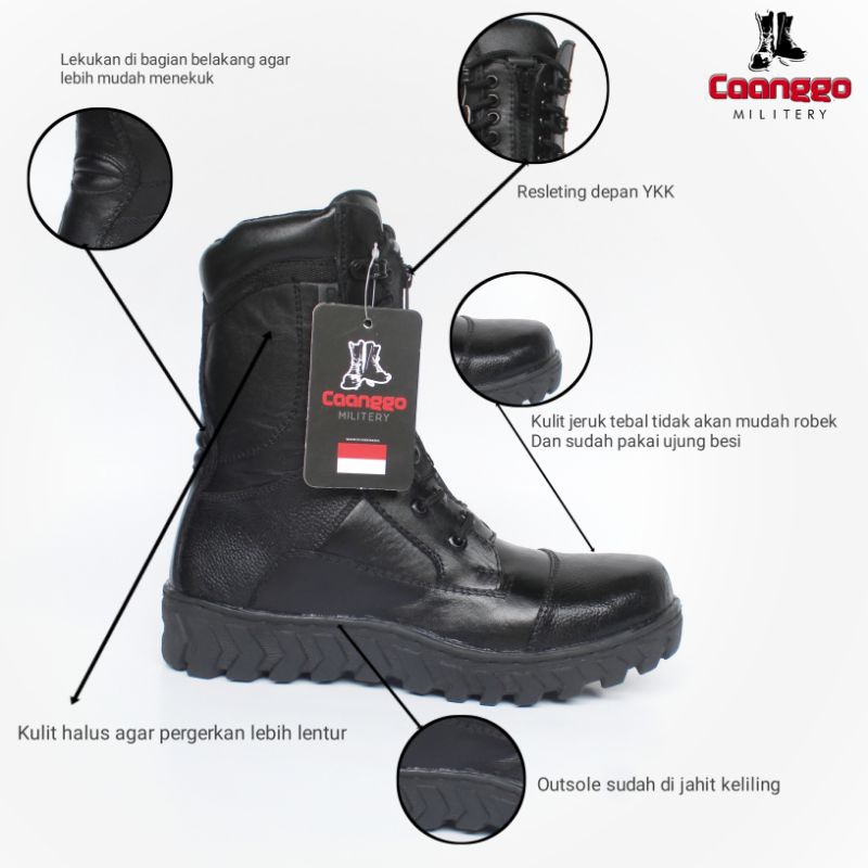 Jual Sepatu pdl tni militer full kulit tactical boots pria pdl polri ...