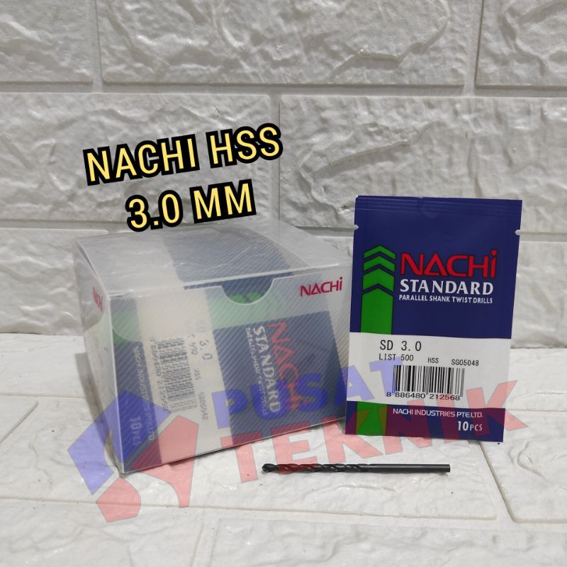 Jual MATA BOR BESI NACHI 3MM NACHI HSS DRILL 3.0 MM | Shopee Indonesia