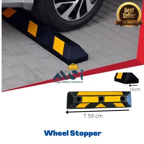 Jual STOP WHEEL CAR STOPPER KUNING HITAM Penahan - ganjal ban stopper ...