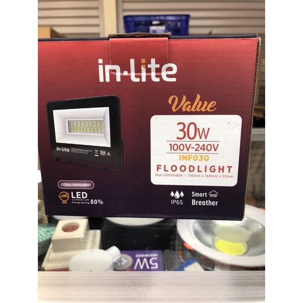 Jual Lampu sorot inlite 30 watt indor outdor INF030 | Shopee Indonesia