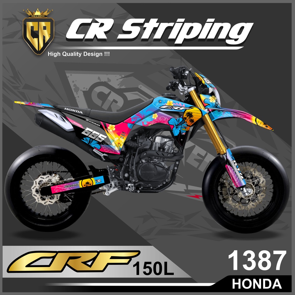 Jual Decal Sticker CRF 150L Full Body sticker Skotlet CRF Desain Racing ...
