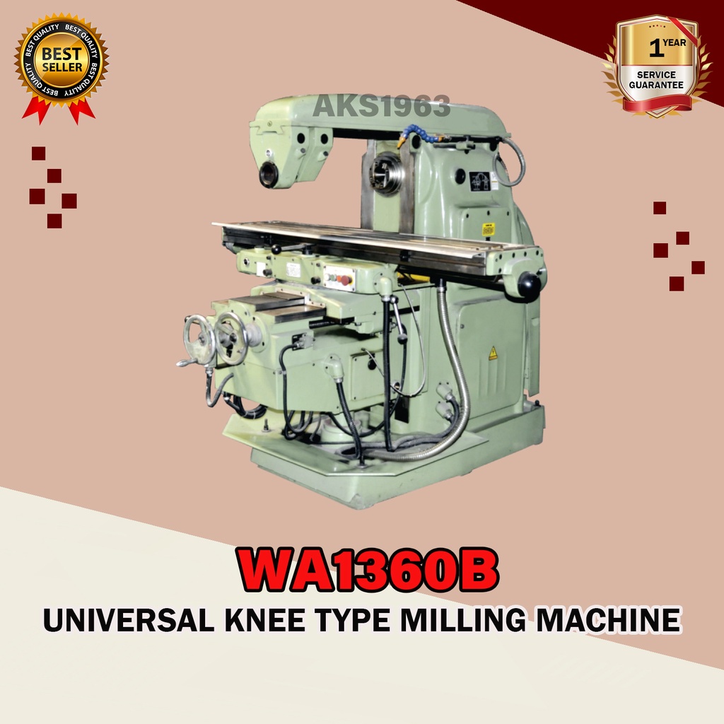 Jual Mesin Milling 2950 Kg Universal Knee Metal Working Machine AKS ...