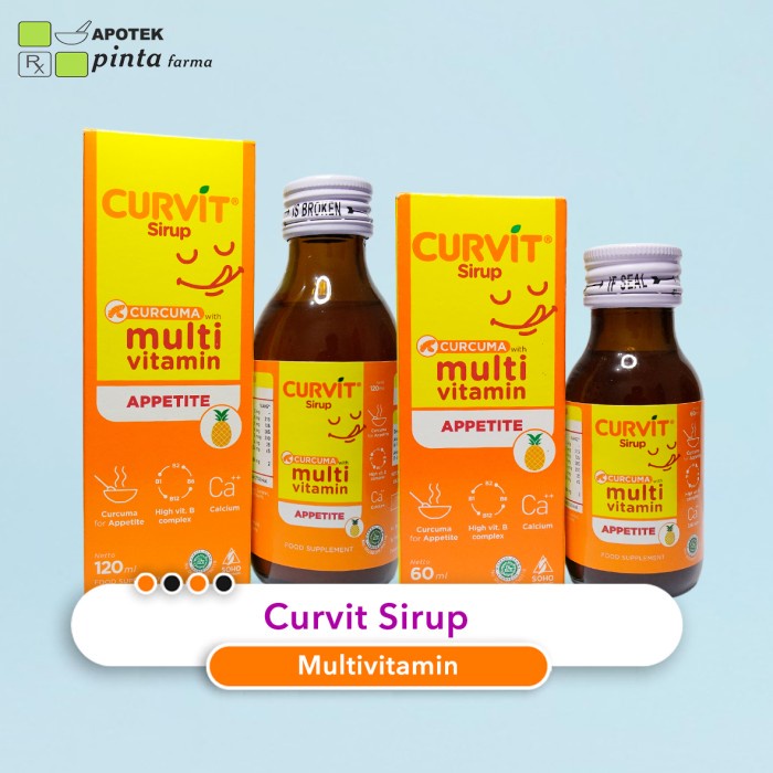 Jual Curvit Sirup Multivitamin 60 Ml & 120 Ml | Shopee Indonesia