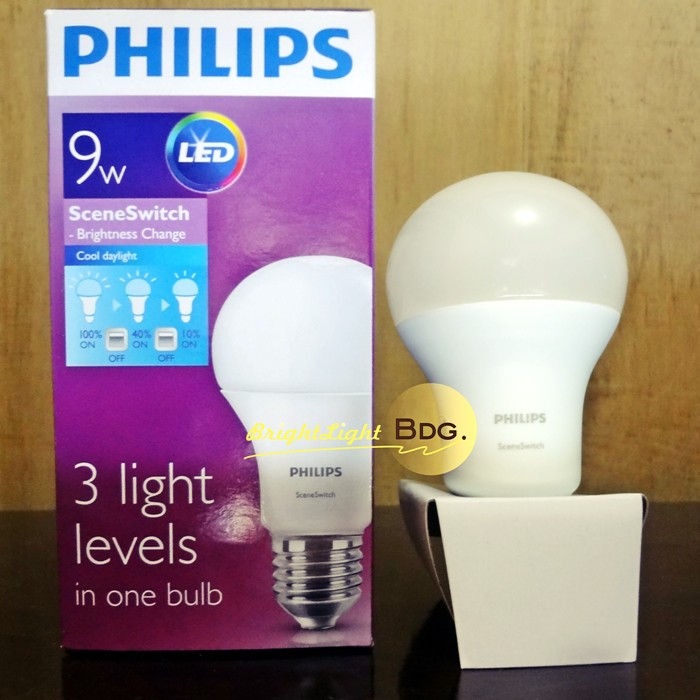 Jual Lampu LED Philips 9 Watt Scene Switch / Dimmer (3 Level) | Shopee ...