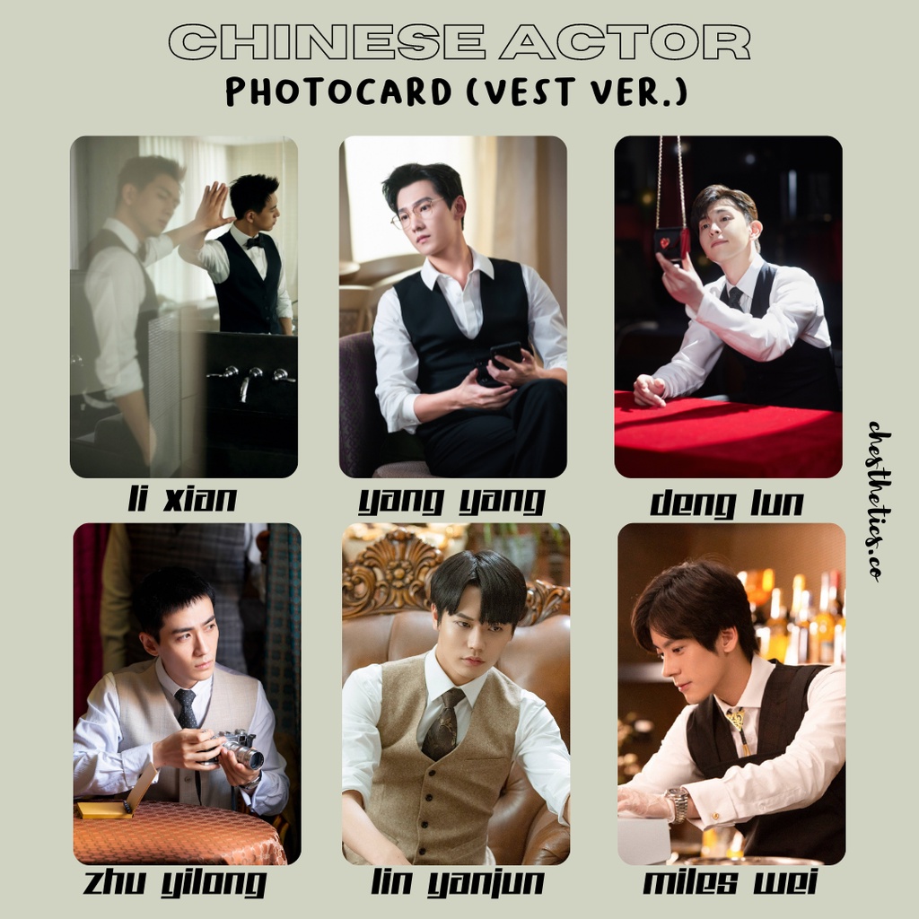 Jual Aktor China Actor Vest Ver. Photocard (Li Xian Yang Yang Deng Lun Zhu Yilong Lin Yanjun ...