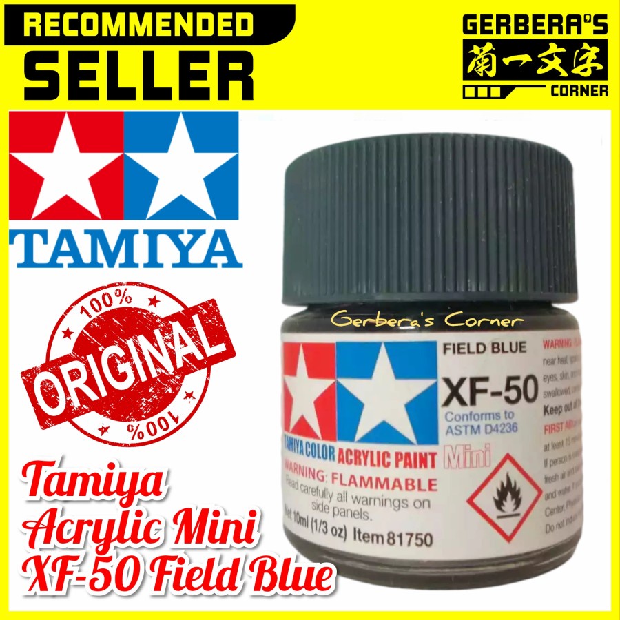 Jual Tamiya Acrylic Mini XF50 XF-50 Field Blue Cat Gundam Kuas Airbrush ...