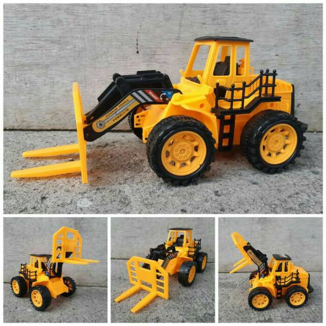 Jual Mainan Truk Forklift Edukasi Anak - Miniatur Truck Traktor Angkut ...