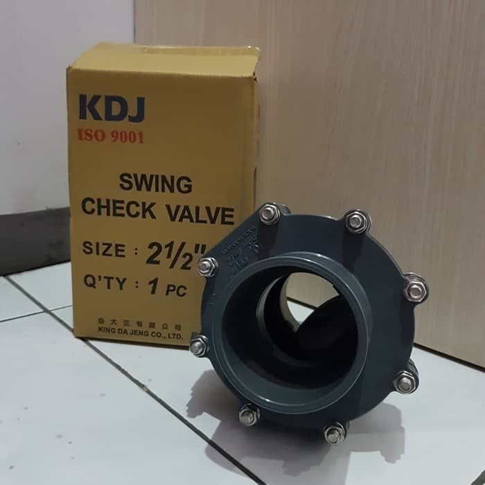 Jual Swing Checkvalve Check valve PVC KDJ 2 1/2 inch 2.5"inch Tusen Klep | Shopee Indonesia