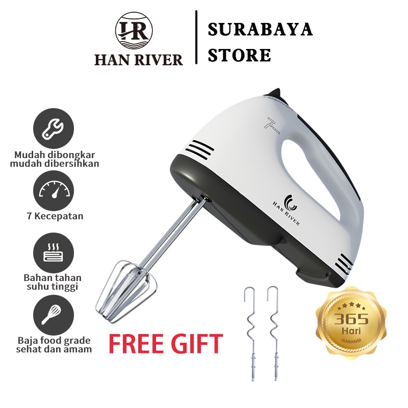 Jual HAN RIVER Mixer hand mixer HRDDQ01WT / Pengocok Telur Elektrik ...