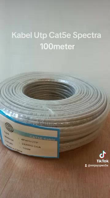 Jual Kabel Lan UTP 100 meter Cat5e Kabel Lan Spectra Grey Original Poe ...