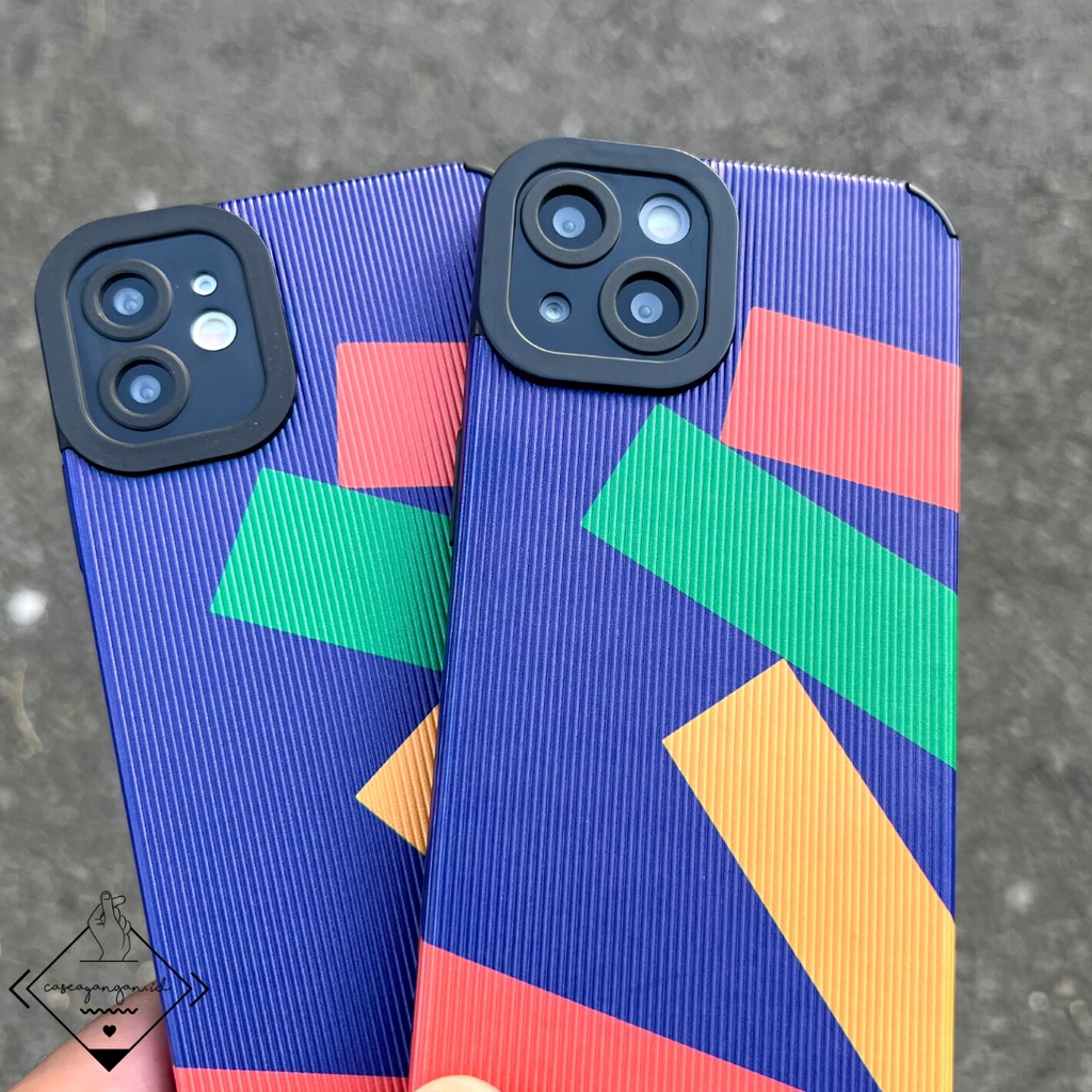 Jual Blue ColorBlock for Iphone Case 7 8 PLUS SE X XS XR 11 12 13 PRO ...