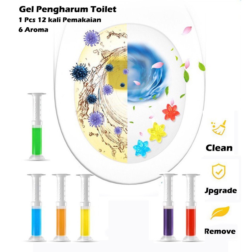 Jual Pengharum Ruangan Kloset Toilet WC Pewangi Closet Gel 12 Kali ...