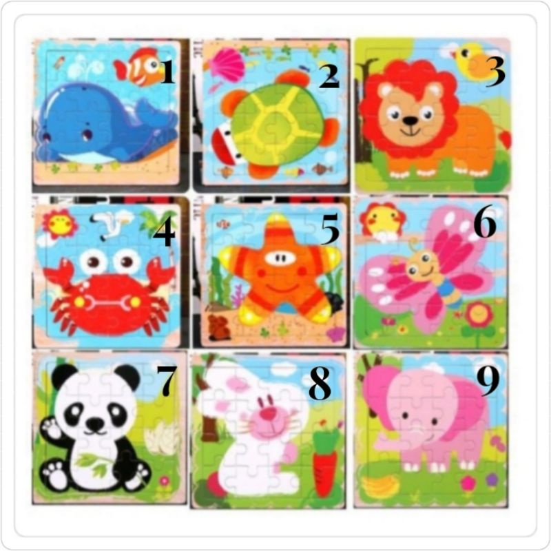 Jual PUZZLE MAINAN SUSUN GAMBAR TERBUAT DARI KAYU | Shopee Indonesia