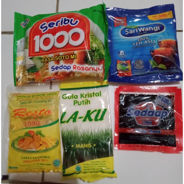 Jual Paket Sembako Murah Meriah 7000 (Mini shaset) | Shopee Indonesia