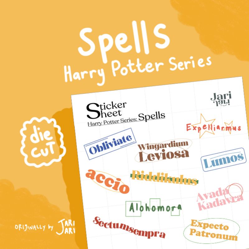 Jual Harry Potter Series: SPELLS | Sticker Sheet - Jari Jari | Shopee ...
