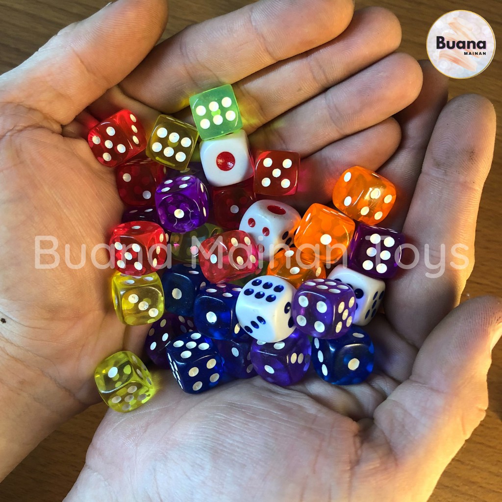 Jual DADU ROLL DICE EXTRA BENING TRANSPARAN Mainan Anak Board Games ...