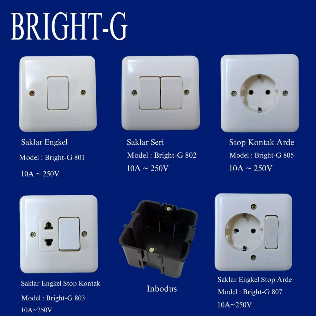 Jual Bright-G Saklar Engkel Saklar Seri Stop Kontak Saklar Engkel Stop ...