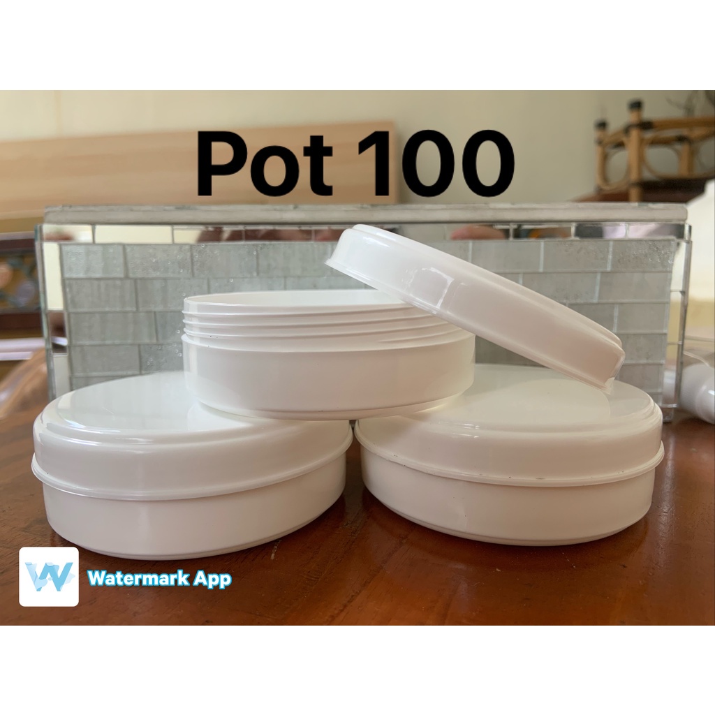 Jual POT LULUR 100 GRAM 100 gr 100gr / POT POMADE / WADAH LULUR / WADAH ...