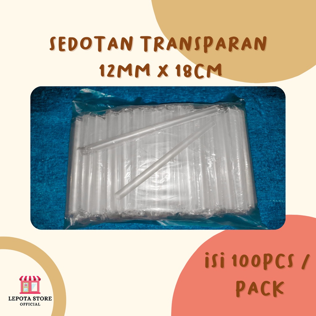 Jual (HARGA PER BUNGKUS) Sedotan Bubble Lancip BENING 12mm 18cm Steril | Shopee Indonesia