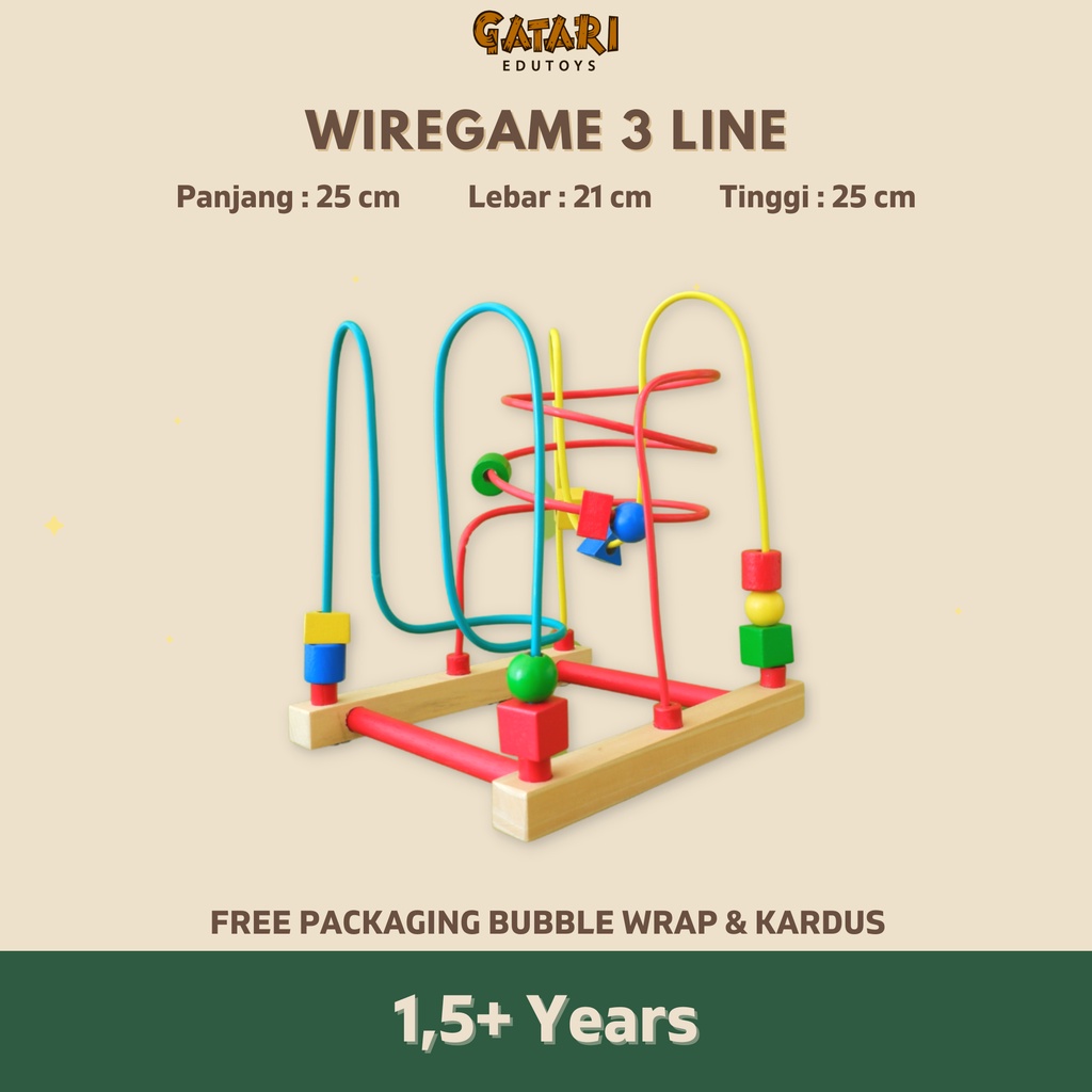 Jual Wiregame / Kawat Alur 3 line / Mainan Edukatif Anak (FREE packing ...