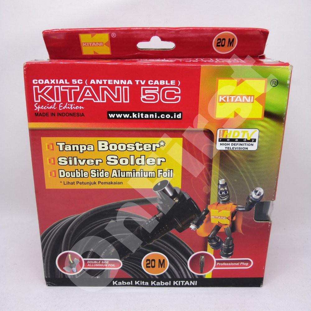 Jual Kabel Antena TV 5C KITANI Kabel Antenna Tembaga Murni 20met lop6 | Shopee Indonesia