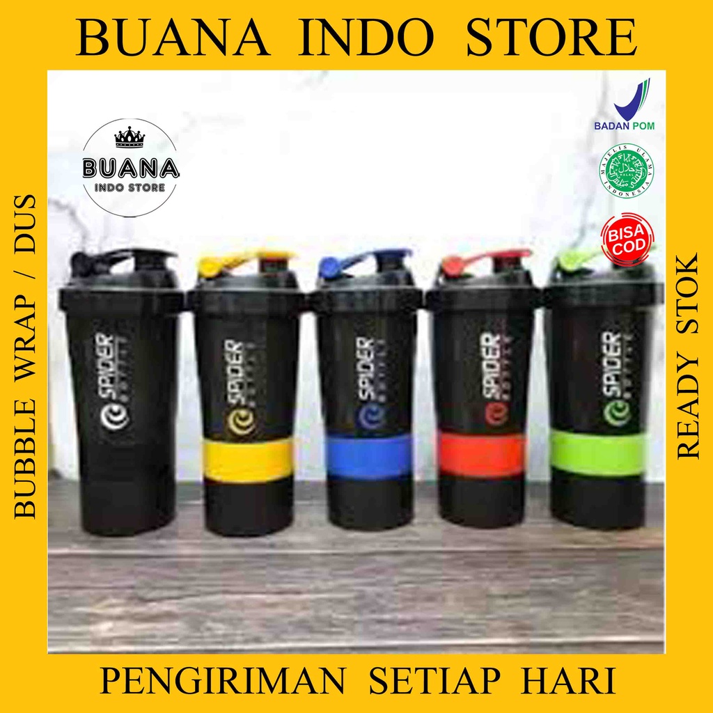 Jual Shaker Spider | Bottle / Botol Minum Susu Whey Protein | Smart ...